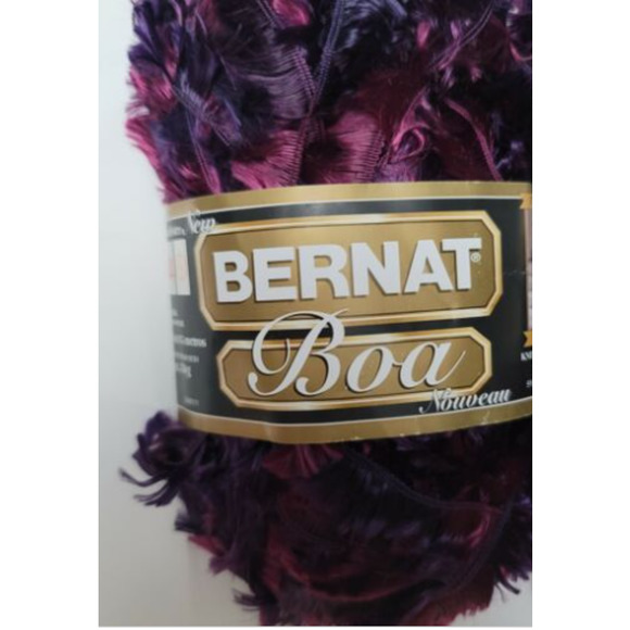 Bernat | Art | 3 Bernat Boa Yarn Skeins 835 Pink Purple Ombre Verigated ...